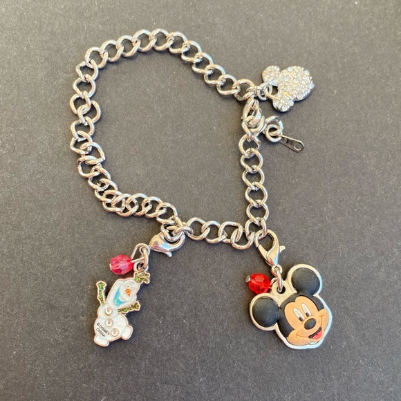 Disney | Jewelry | Disney Silver Toned Charm Bracelet Featuring Mickey ...